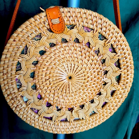 Bags | Bali Round Woven Pursehandbag | Poshmark